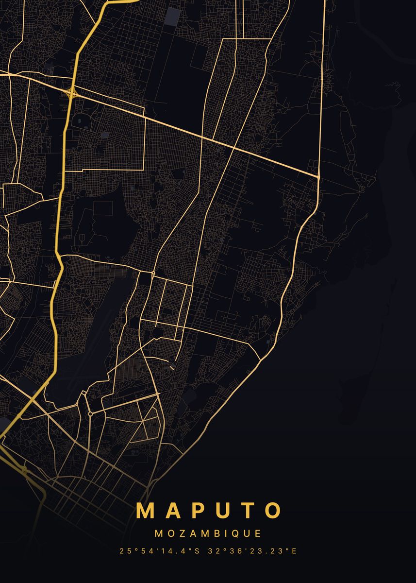 'Maputo Mozambique' Poster by Kemi Solaja | Displate