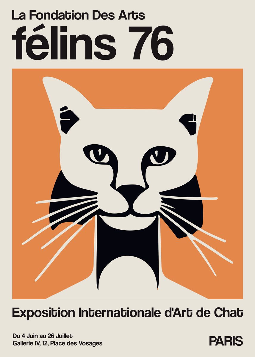 'Cat Exhibition Poster' Poster by BluePinkPanther | Displate