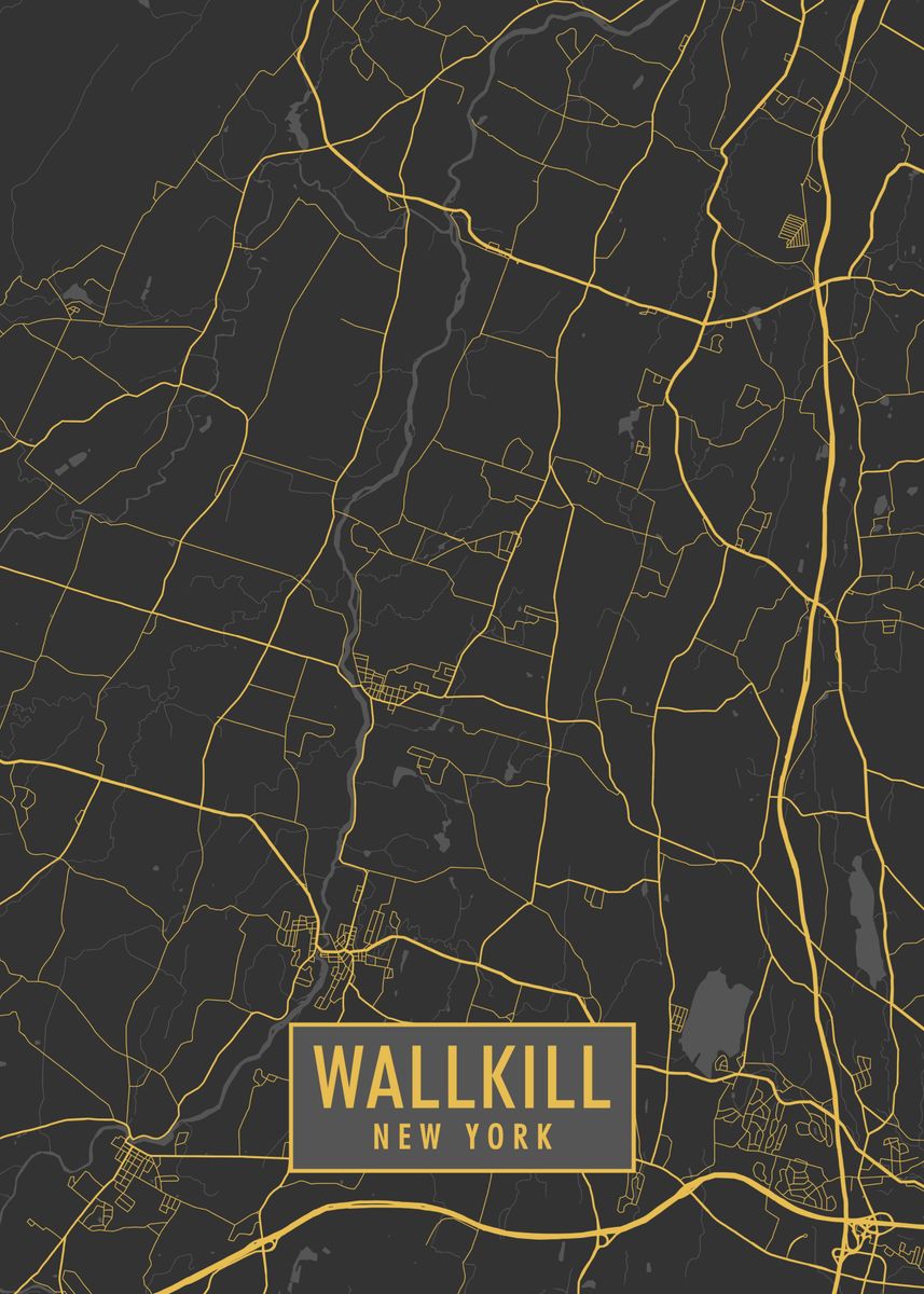'Wallkill map' Poster by Miracle Studio | Displate