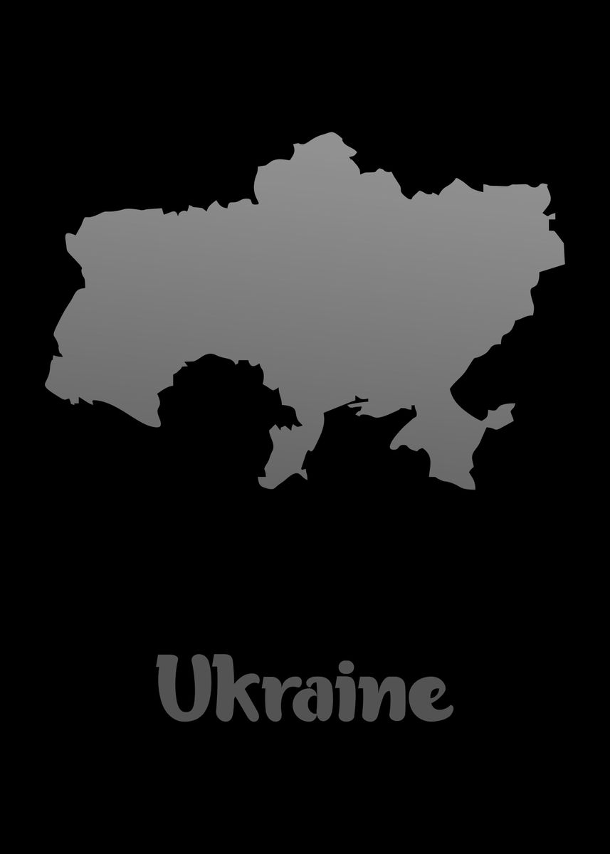 'Map Ukraina' Poster, picture, metal print, paint by Dede Wiradinata ...