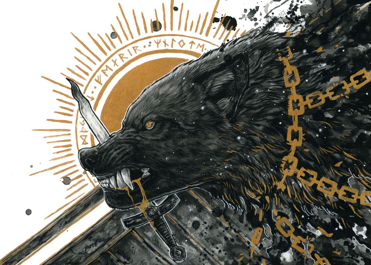 'Fenrir' Poster by Jonna Hyttinen | Displate