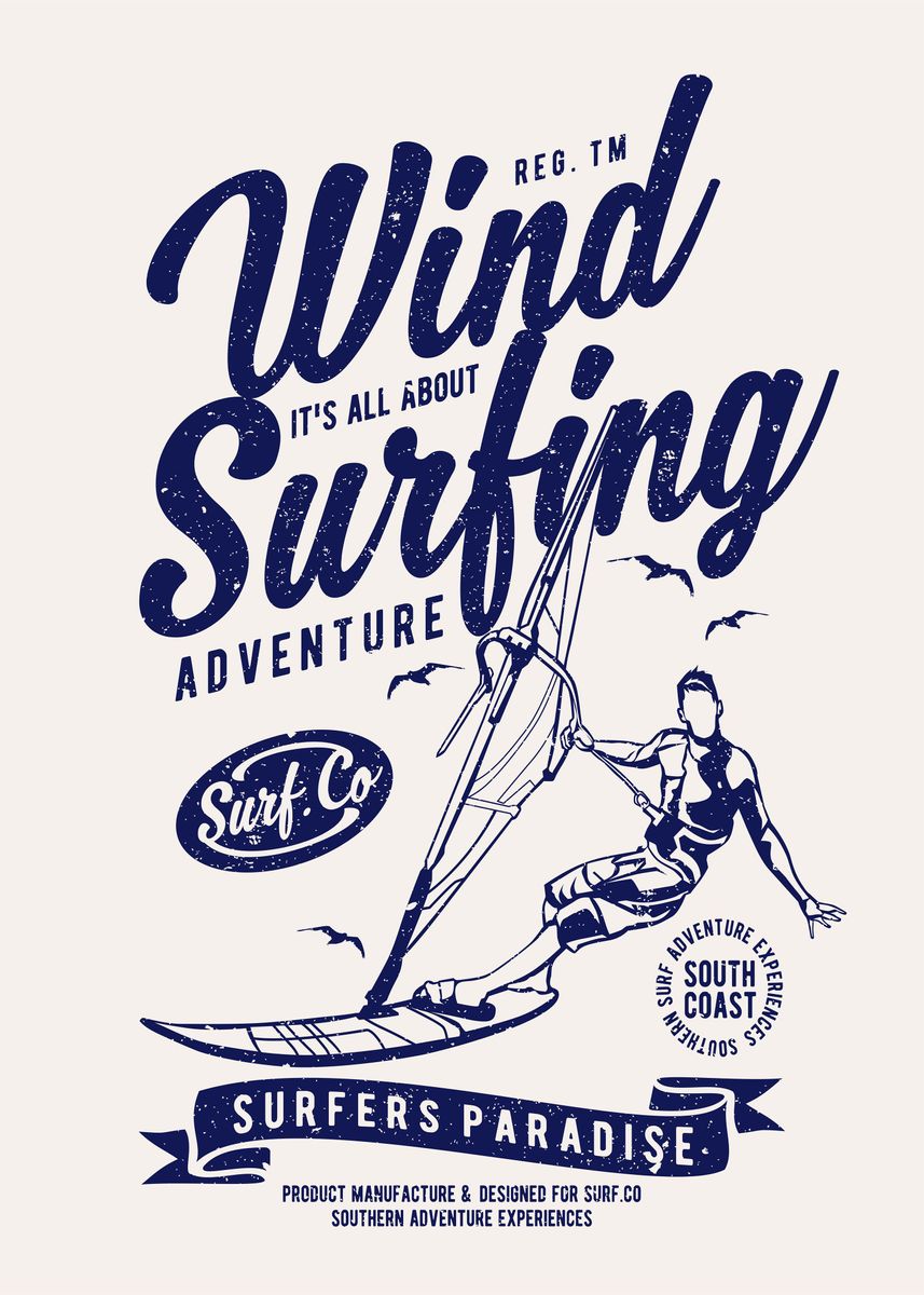 'Wind surfing' Poster by RickyEKelly | Displate
