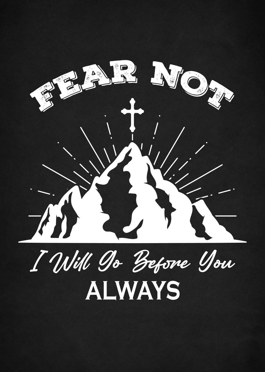 'Fear Not' Poster, picture, metal print, paint by crbn design | Displate