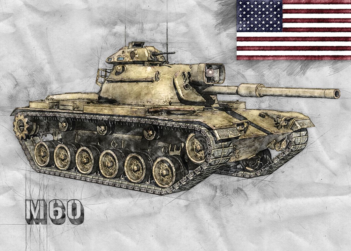 'M60' Poster by Pixxelworks Florian Schaller | Displate