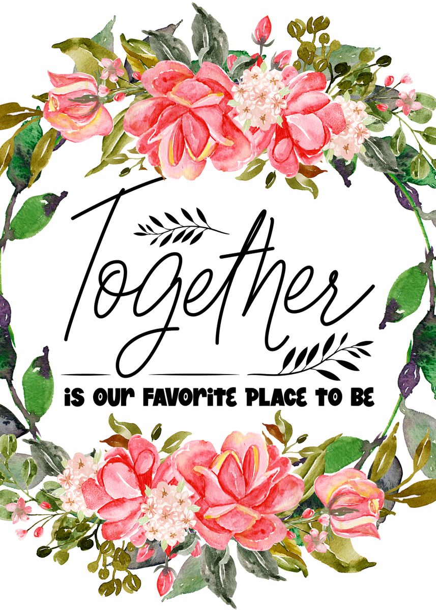 'Together' Poster, picture, metal print, paint by Juliana RW | Displate