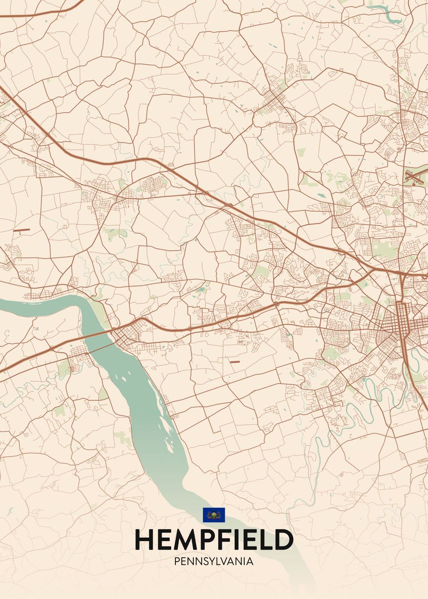 'Hempfield PA' Poster, picture, metal print, paint by IMR Designs ...