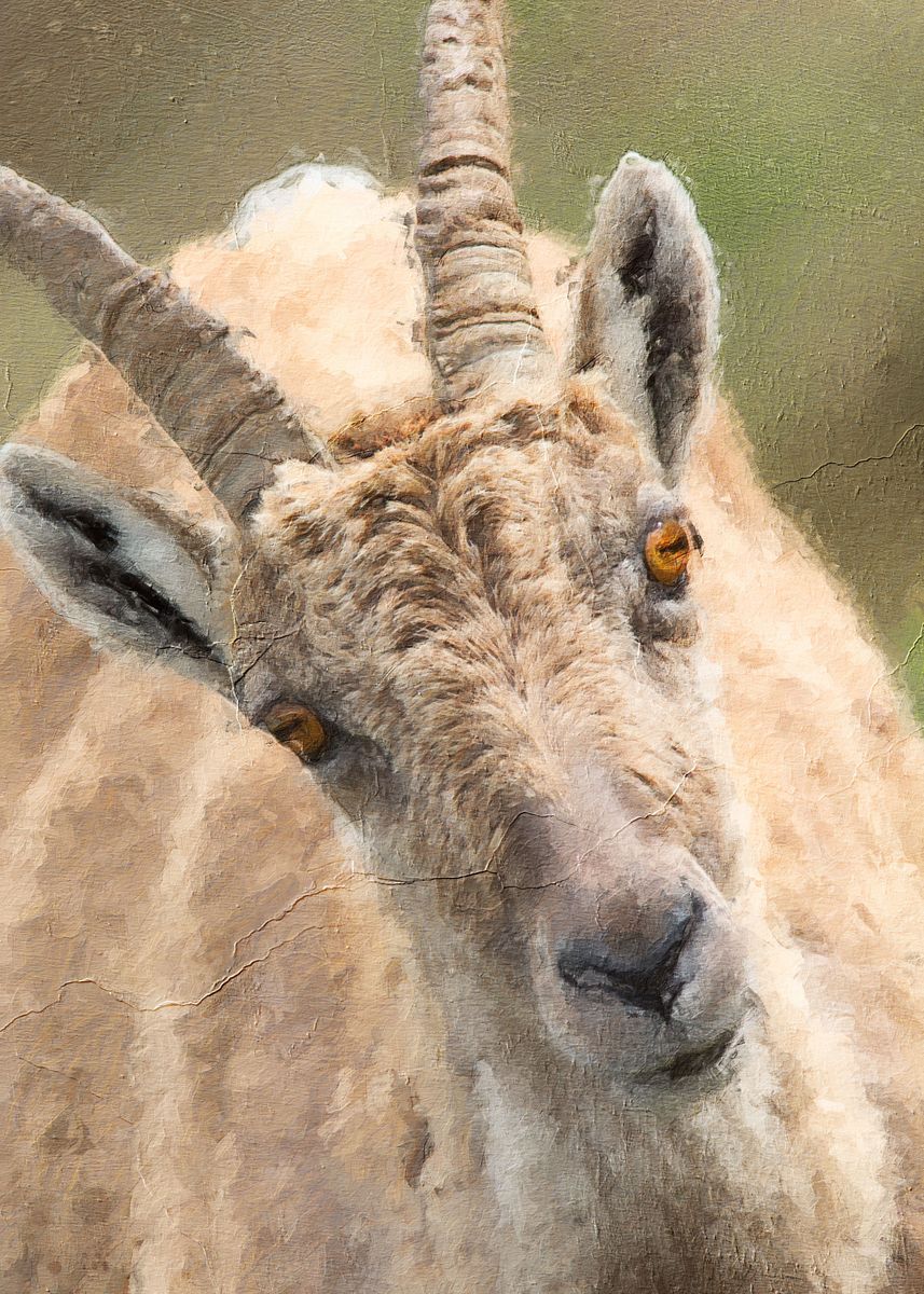 'Cute goat' Poster by 55S STUDIO | Displate