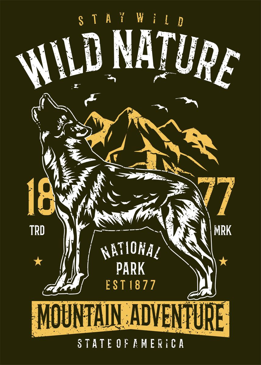 'Wild nature' Poster, picture, metal print, paint by RickyEKelly | Displate