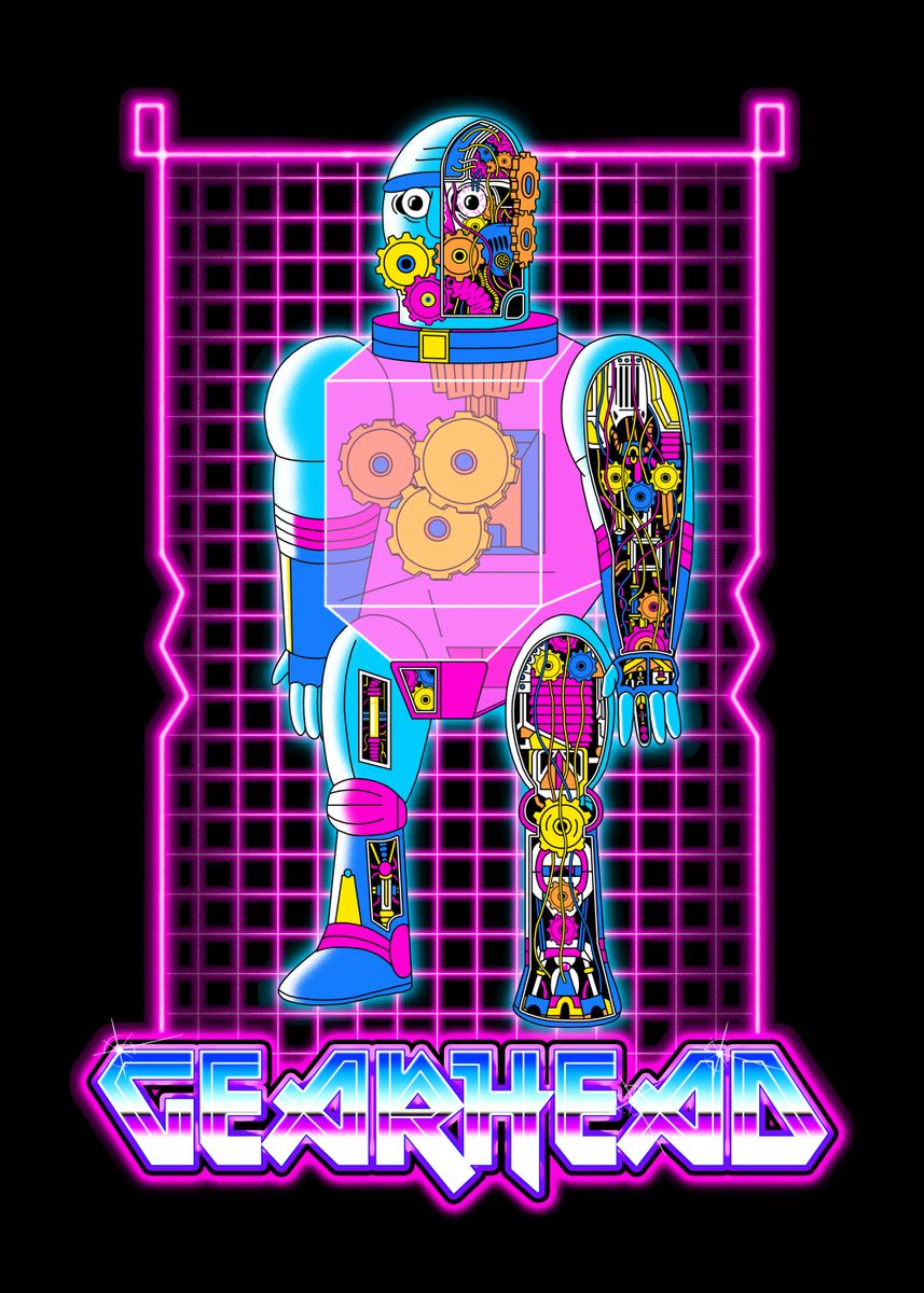 'Gearhead' Poster, picture, metal print, paint by Rick and Morty | Displate