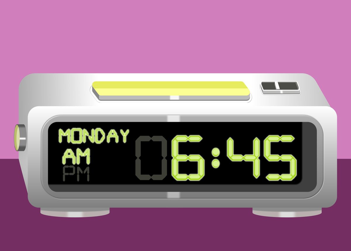 'Alarm Clock Monday Morning' Poster by mailbox disco | Displate