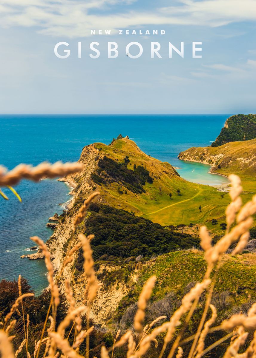 'Gisborne City New Zealand' Poster, picture, metal print, paint by ...