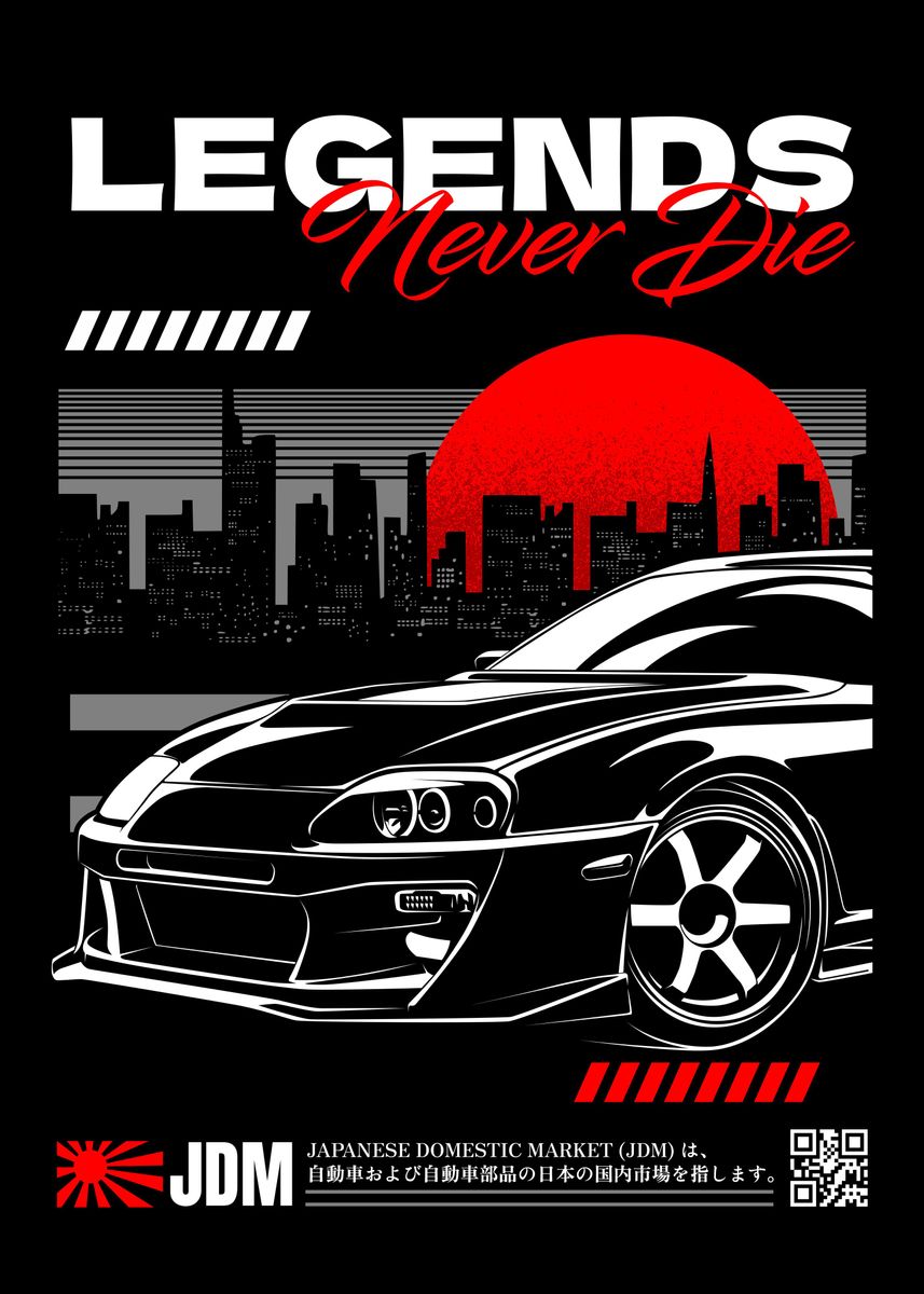 'Supra MK4 JDM Legend' Poster, picture, metal print, paint by wellyans ...