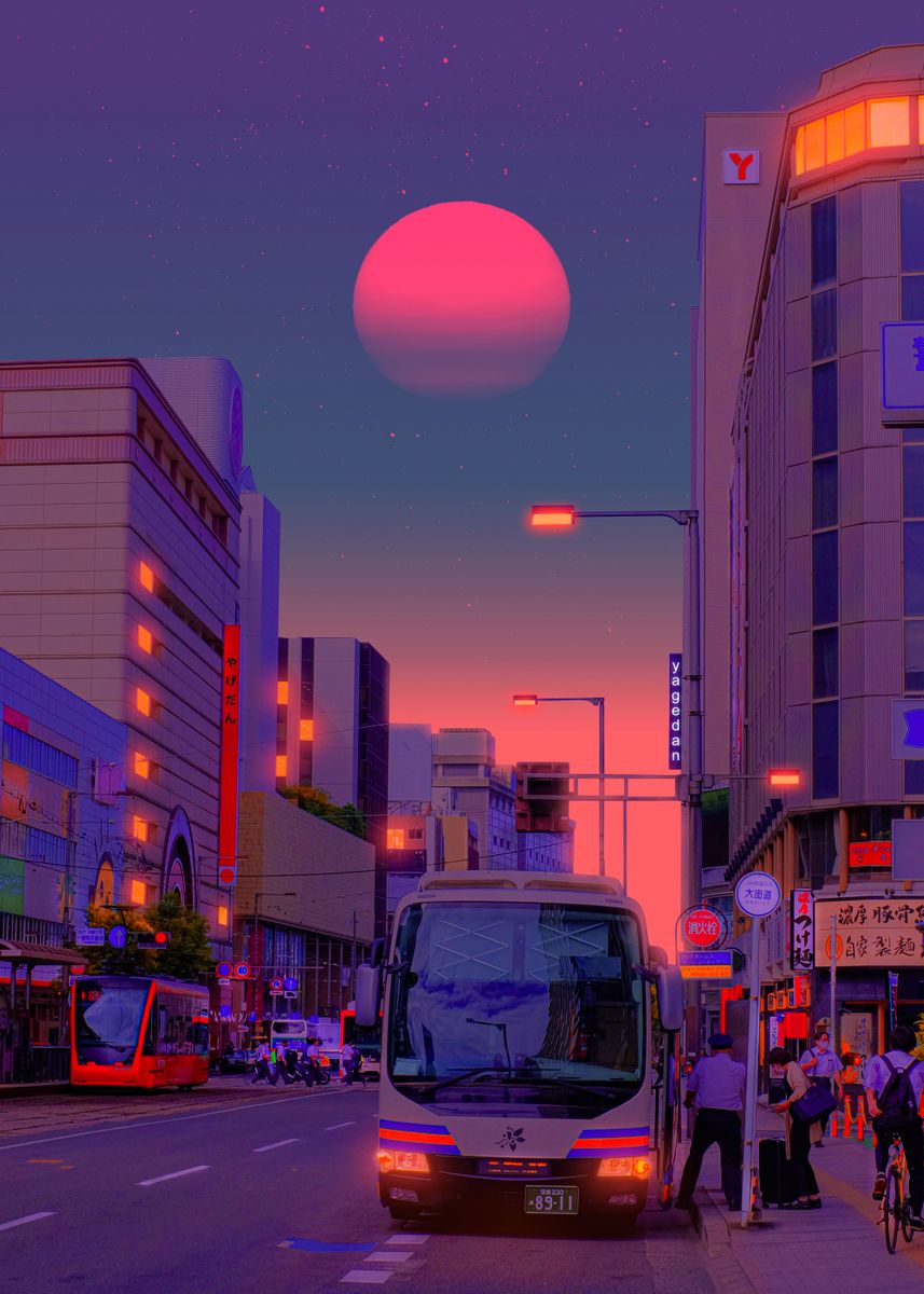 'Neon Worlds 6' Poster by Yagedan | Displate