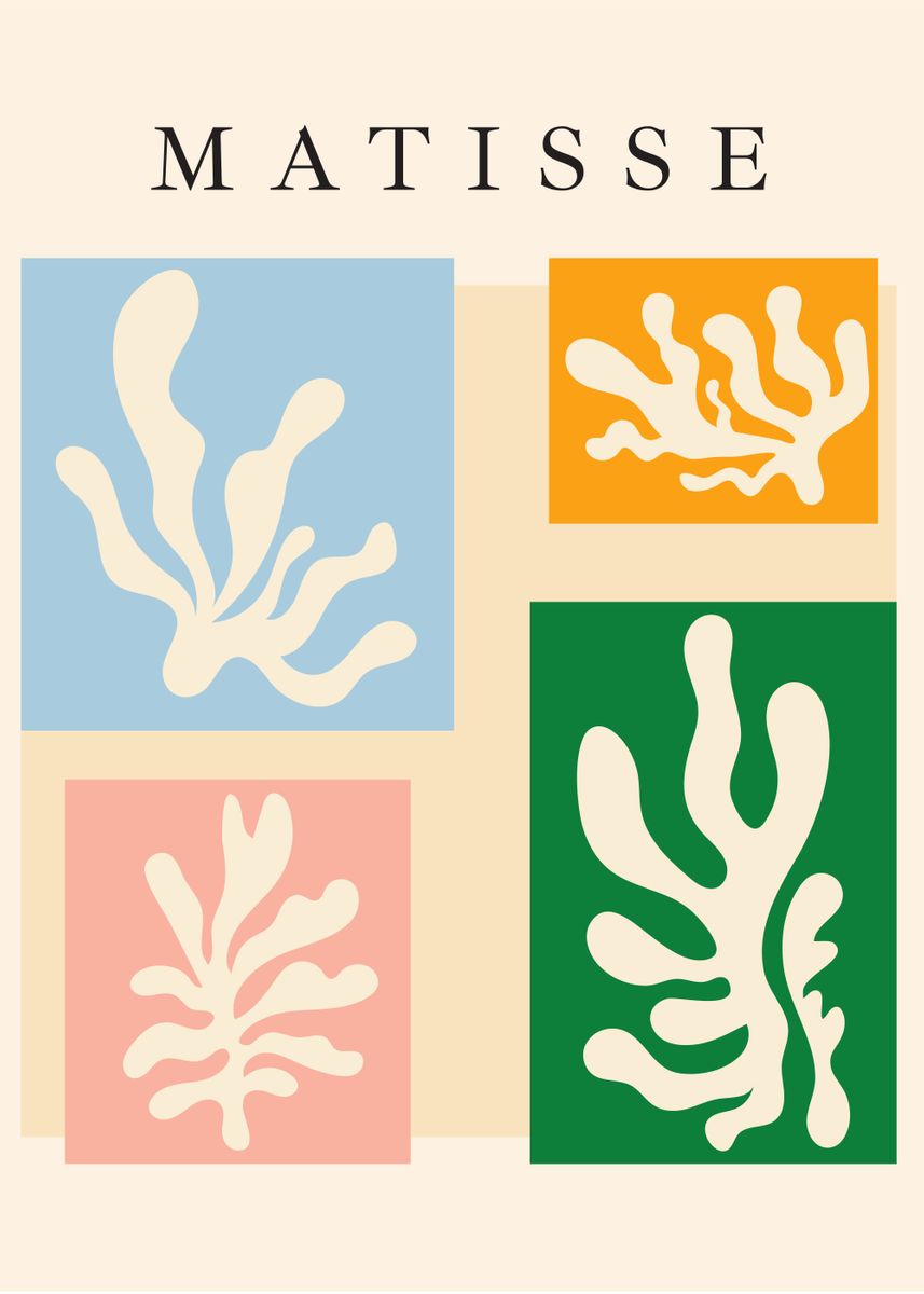 'Matisse Abstract Pastel' Poster, picture, metal print, paint by EDM ...