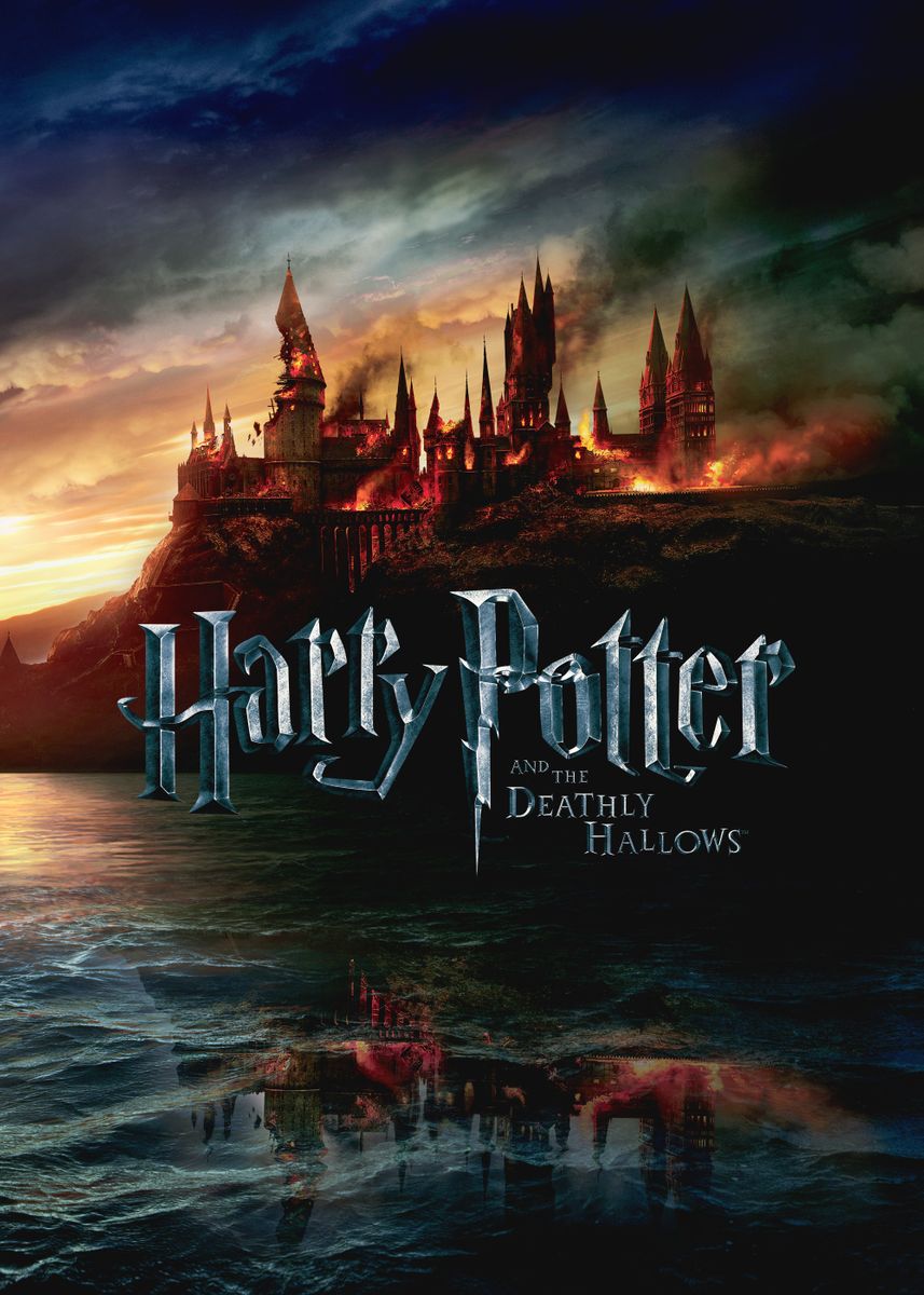 'Hogwarts in flames' Poster, picture, metal print, paint by Wizarding ...