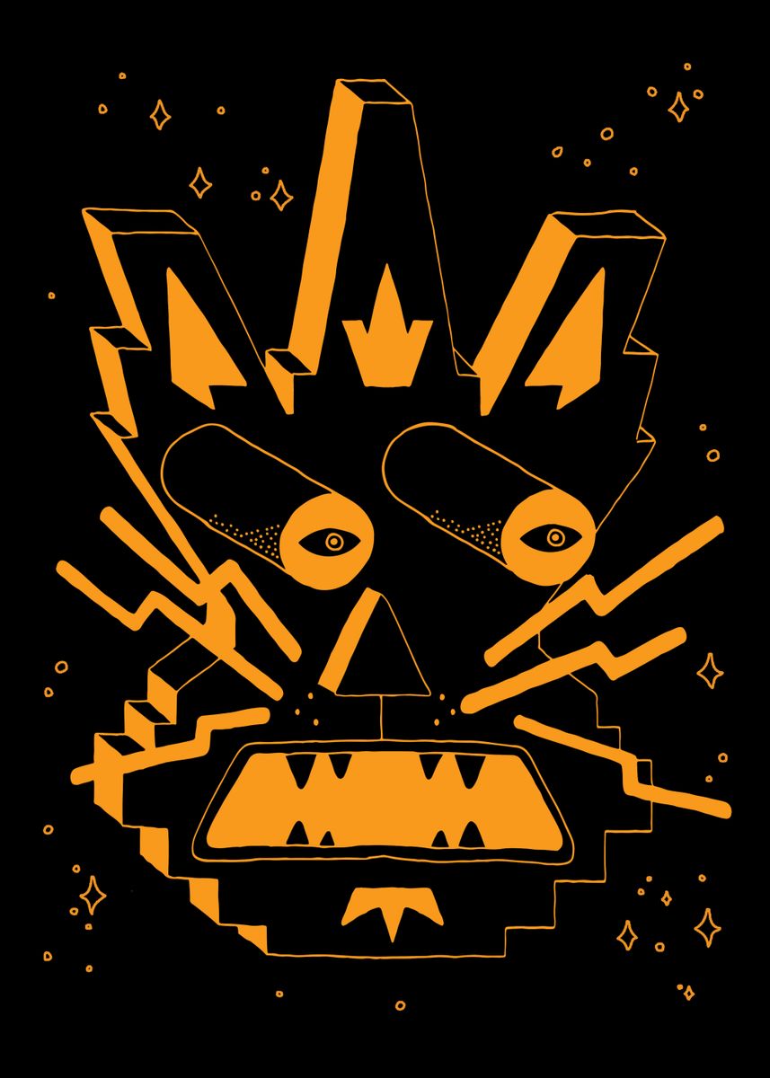 'Squanchy Geometrical' Poster, picture, metal print, paint by Rick and ...