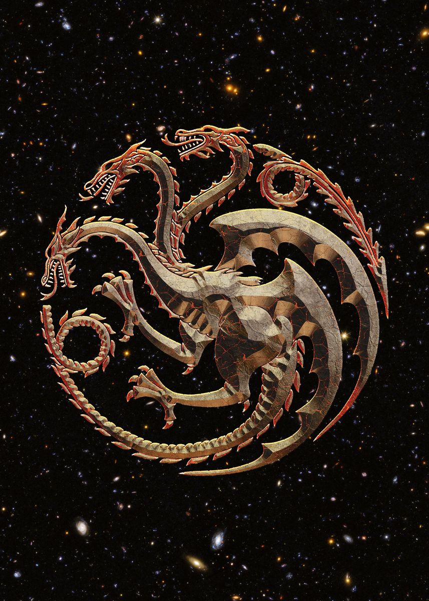 'Three Dragons' Poster, picture, metal print, paint by Ishan Mishra ...