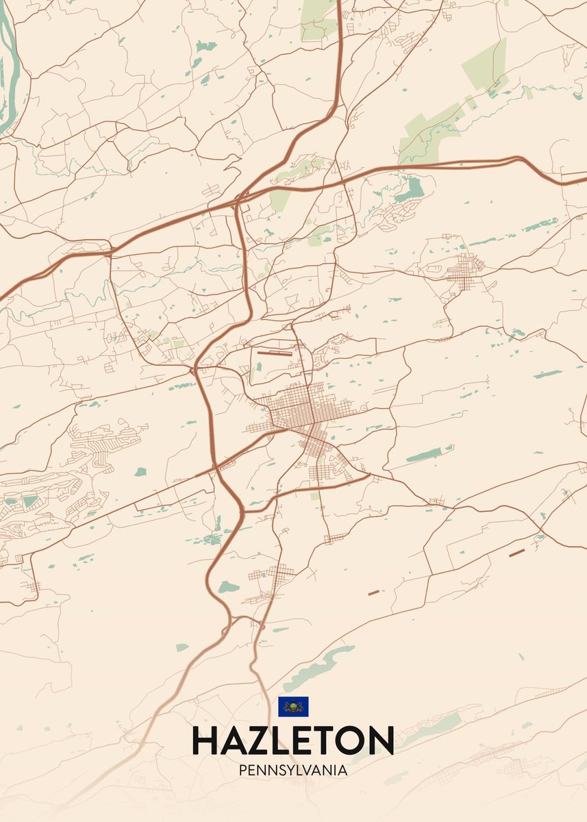 'Hazleton PA' Poster by IMR Designs | Displate