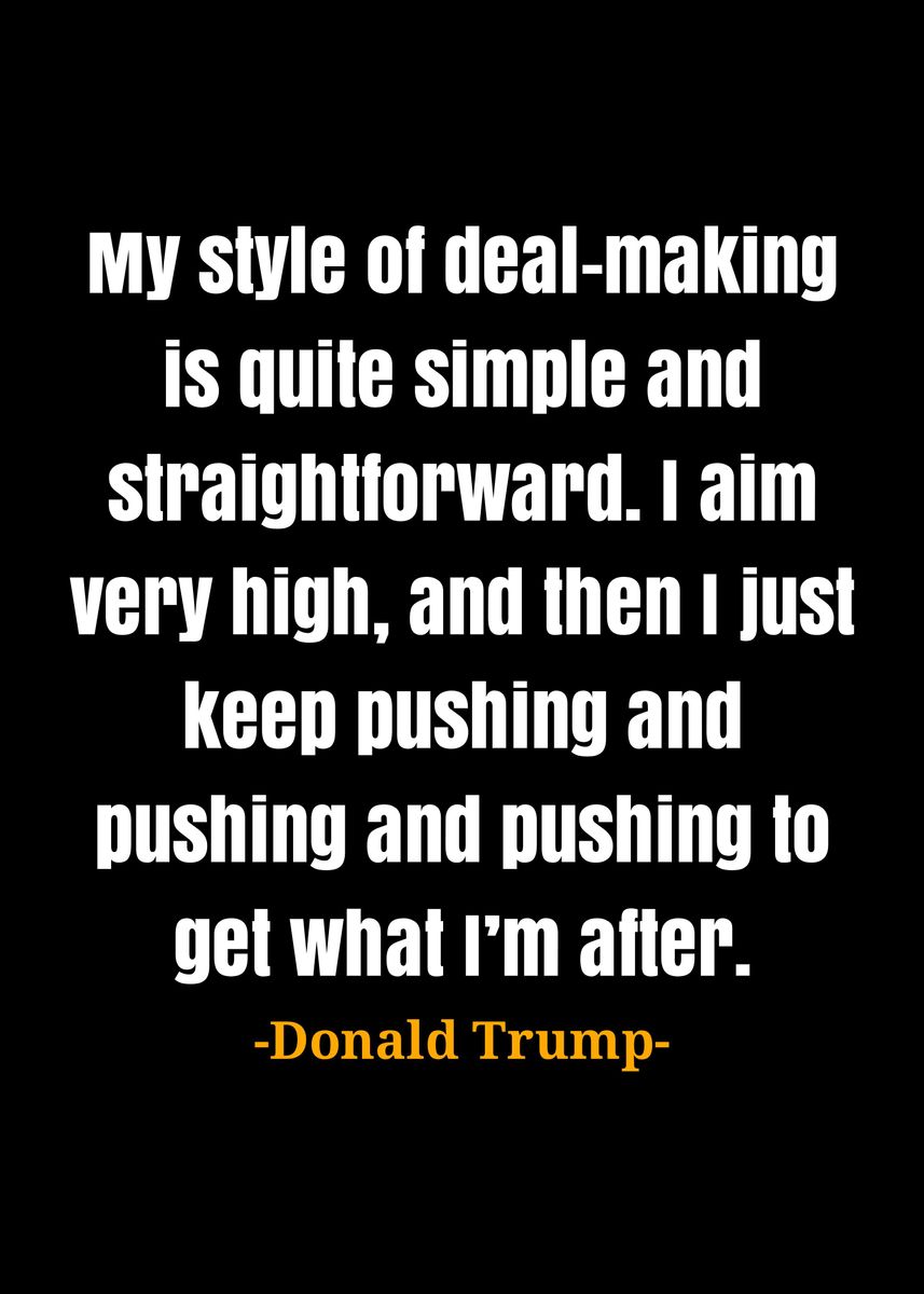 'Donald trump quotes ' Poster, picture, metal print, paint by DIMS ...