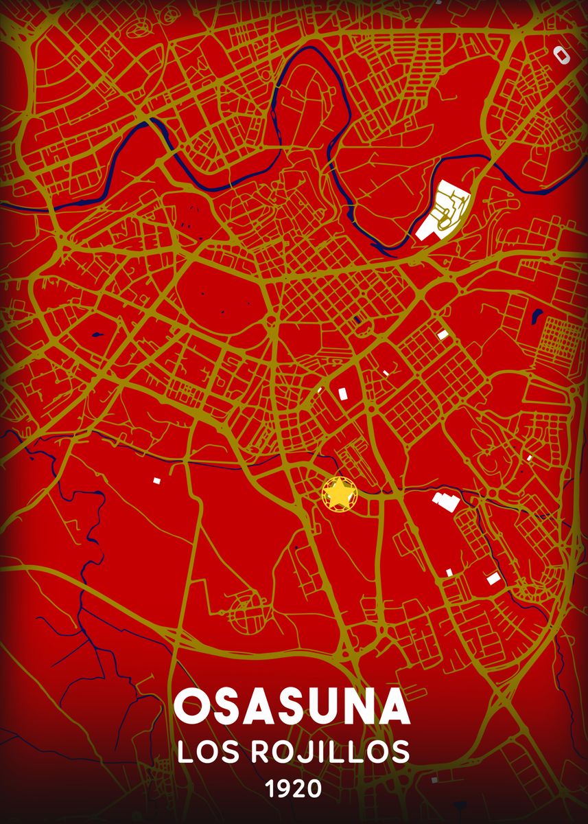 'Osasuna El Sadar Stadium ' Poster by Yates Madeline | Displate
