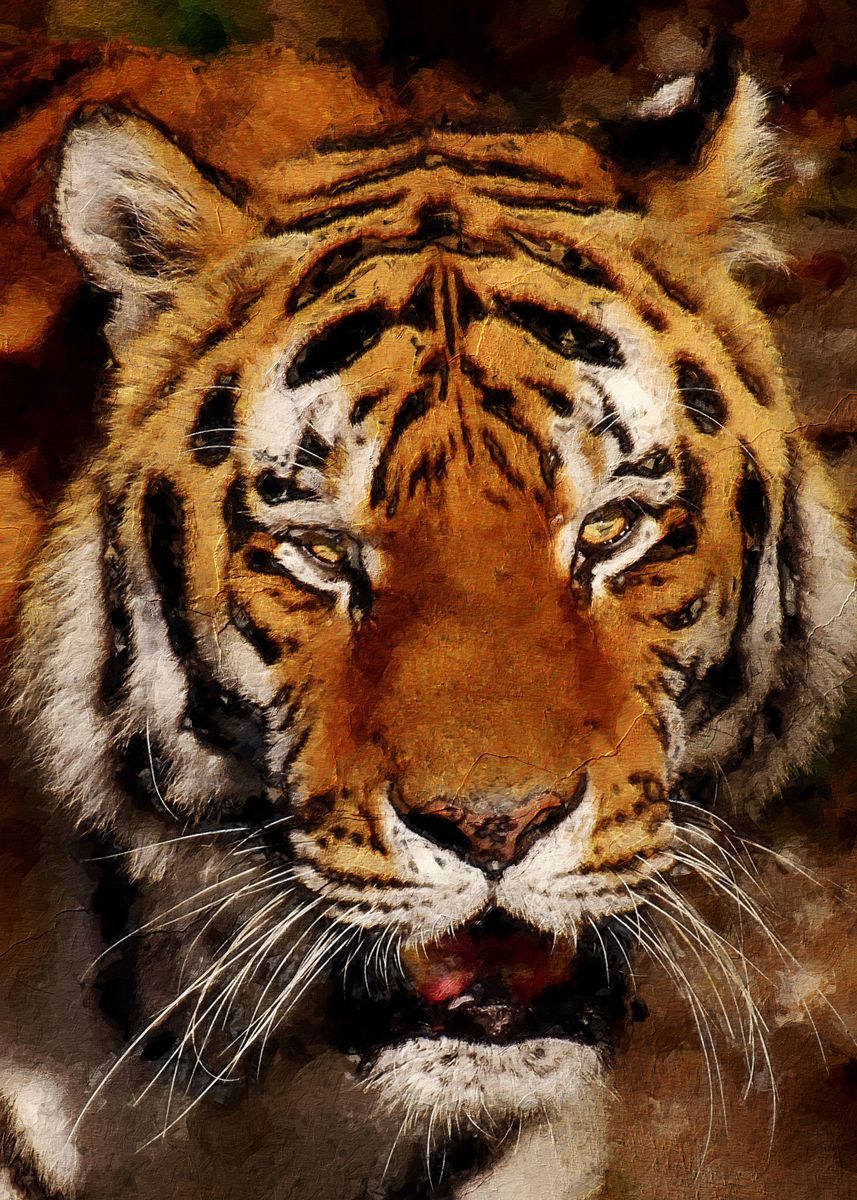 'Tiger' Poster by 55S STUDIO | Displate