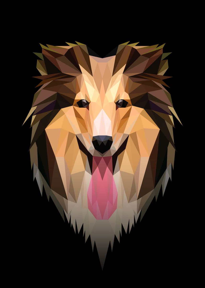 'Rough Collie' Poster, picture, metal print, paint by dung nguyen ...