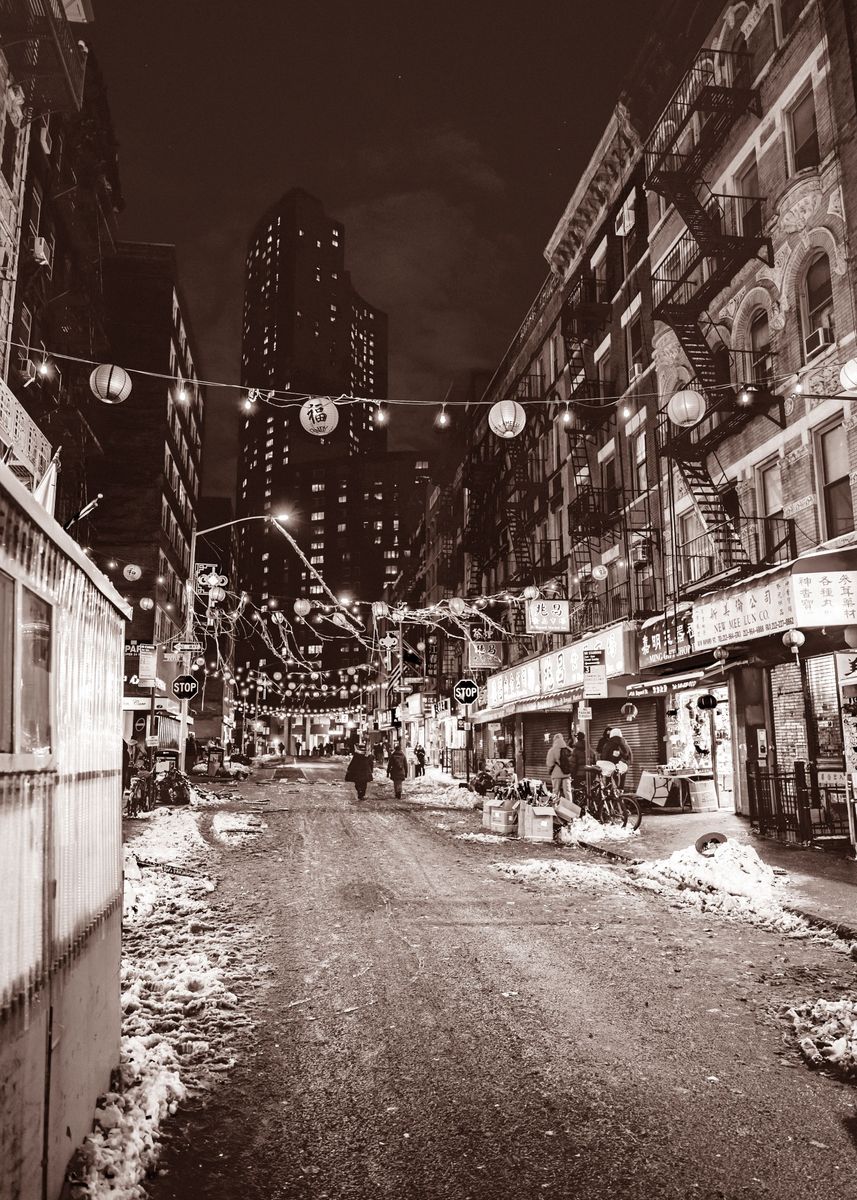 'Chinatown New York Sepia' Poster by anthony Londer | Displate