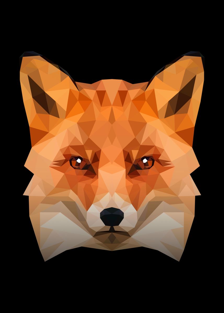 'Fox' Poster, picture, metal print, paint by dung nguyen | Displate