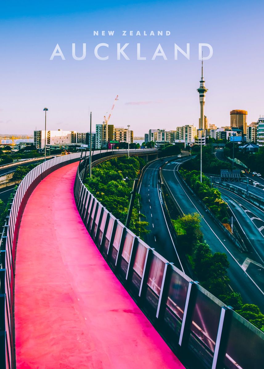 'Auckland Skyview' Poster by Merah Djoeang | Displate