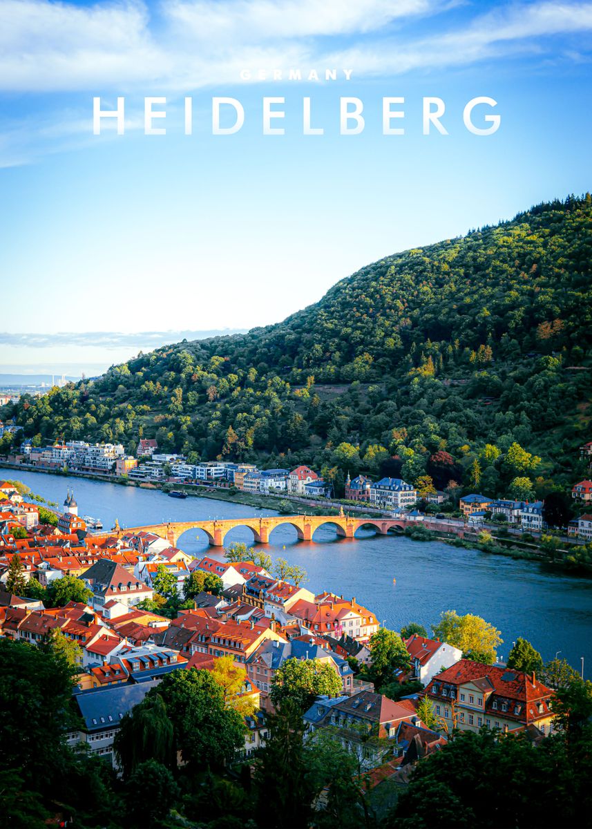 'Heidelberg City' Poster, picture, metal print, paint by Oneil ...