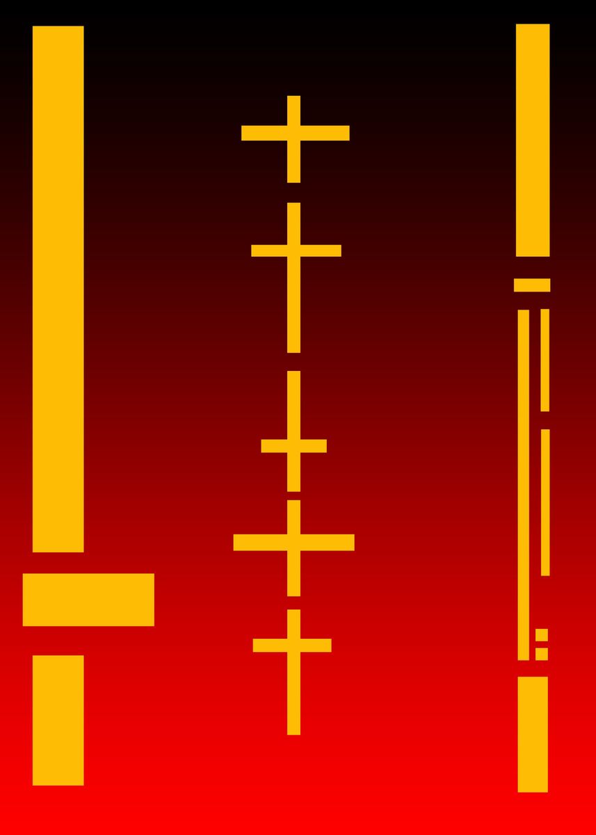 'cross and line' Poster, picture, metal print, paint by PLUOCK KOK ...