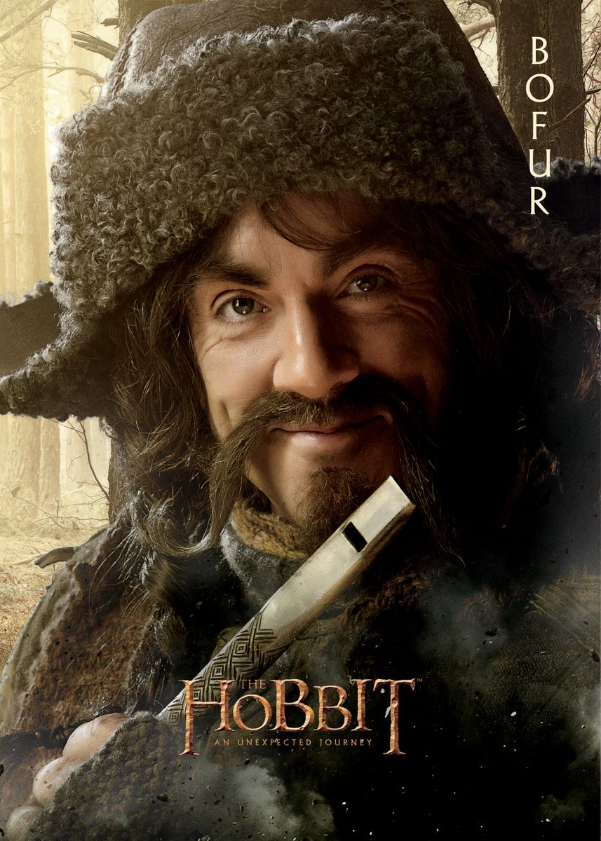 'H1 Bofur Portrait' Poster, picture, metal print, paint by Middle-Earth ...