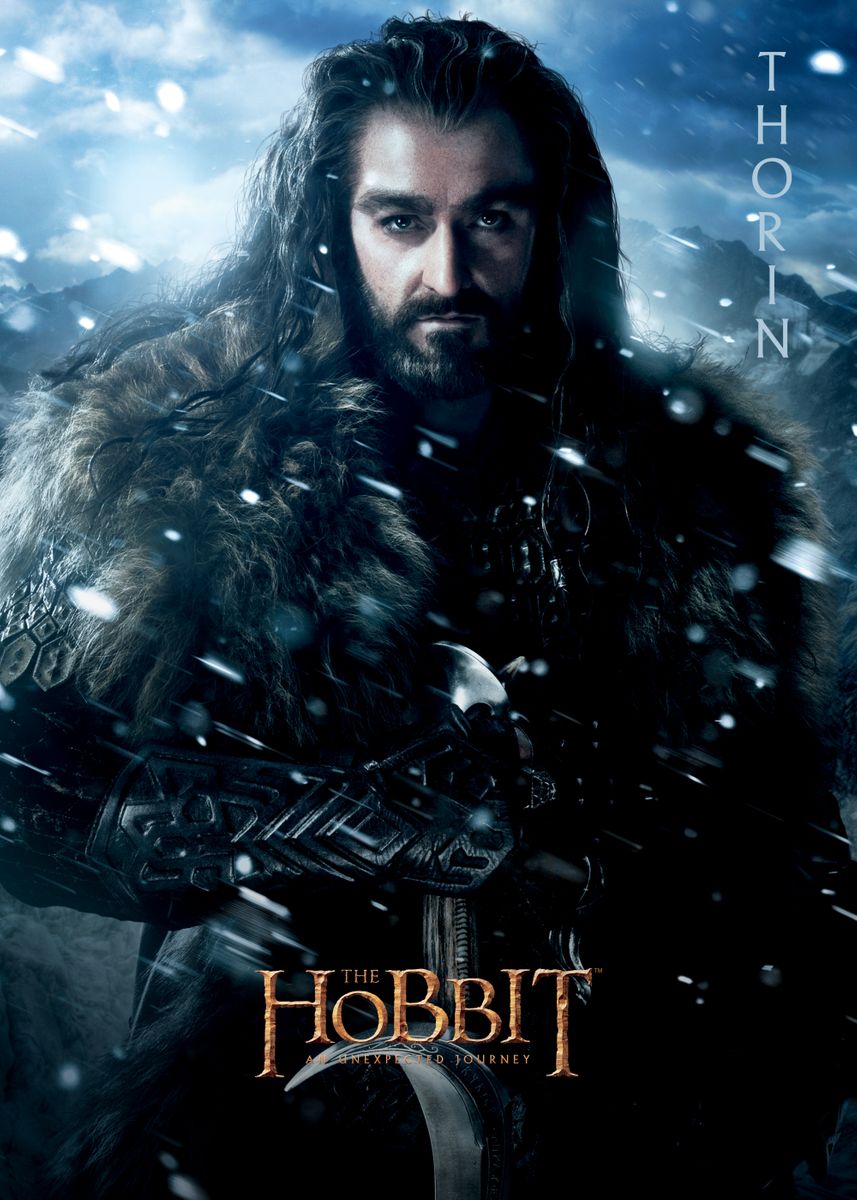 'H1 Thorin Portrait' Poster, picture, metal print, paint by Middle-Earth | Displate