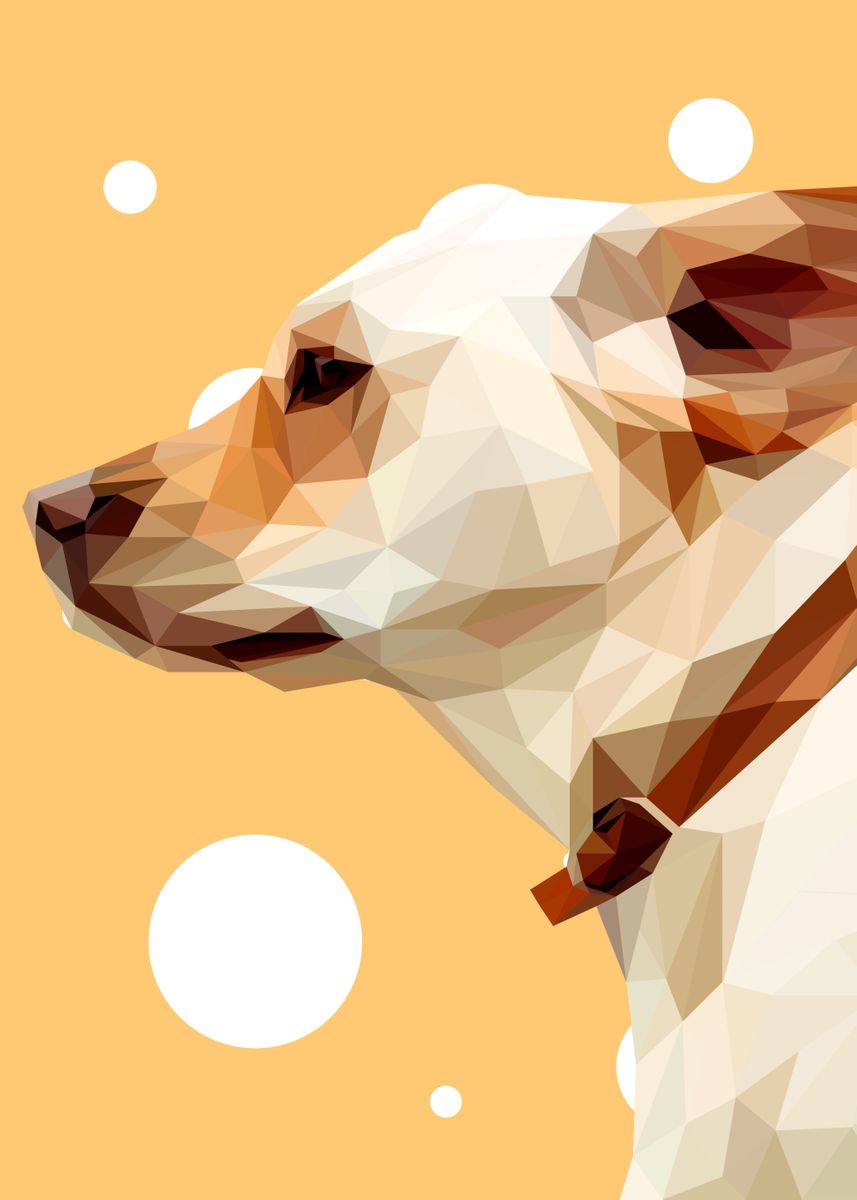 'Dog' Poster, picture, metal print, paint by Lee Jani | Displate