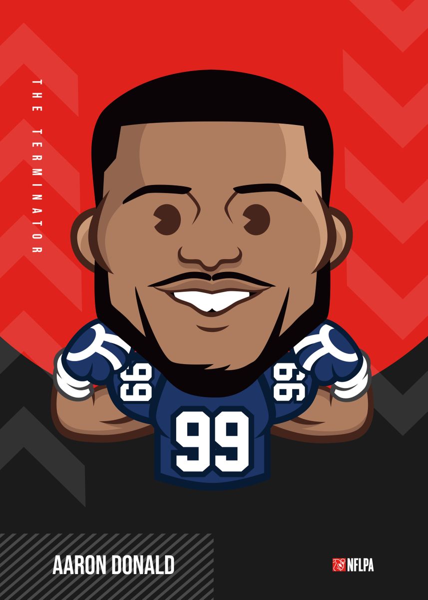 'Aaron Donald' Poster, picture, metal print, paint by NFL Players ...
