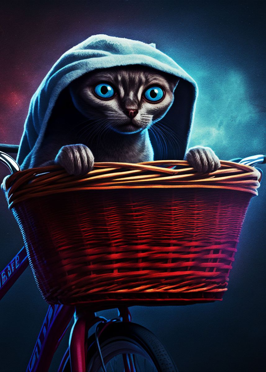 'Cat Horror' Poster, picture, metal print, paint by Muh Asdar | Displate