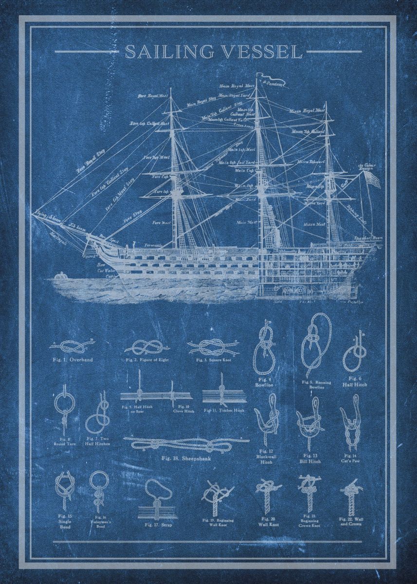 'Sailing vessel' Poster, picture, metal print, paint by American ...