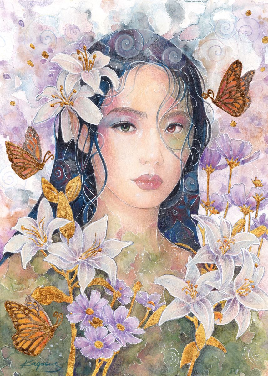 'Lilly' Poster, picture, metal print, paint by Nikolas Tower | Displate