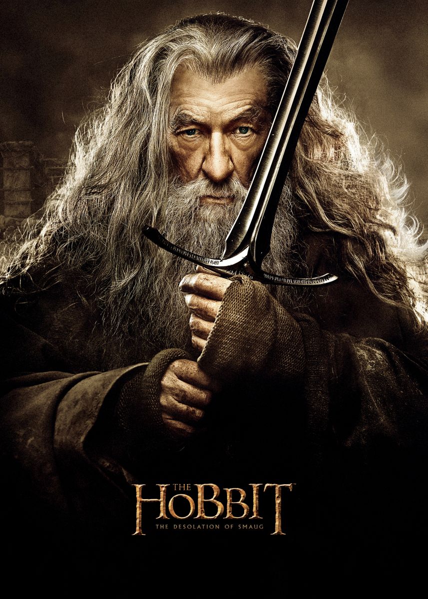 'H2 Gandalf Portrait' Poster, picture, metal print, paint by Middle ...