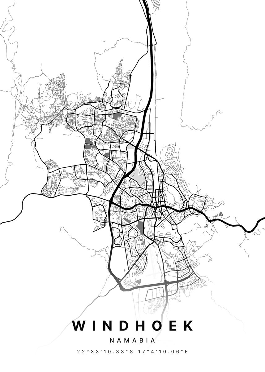 'Windhoek Namibia' Poster by Kemi Solaja | Displate