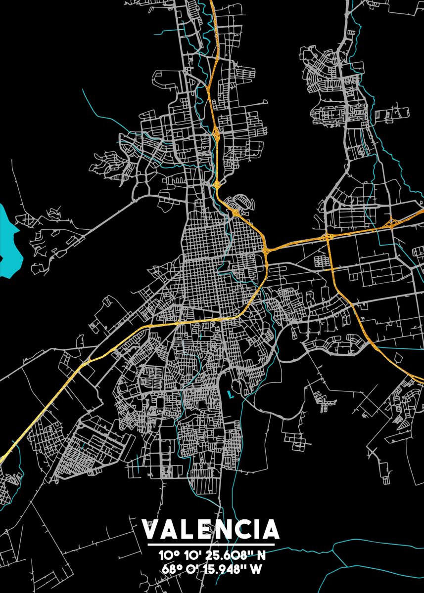 'Valencia Carabobo ' Poster, picture, metal print, paint by Clayborne ...