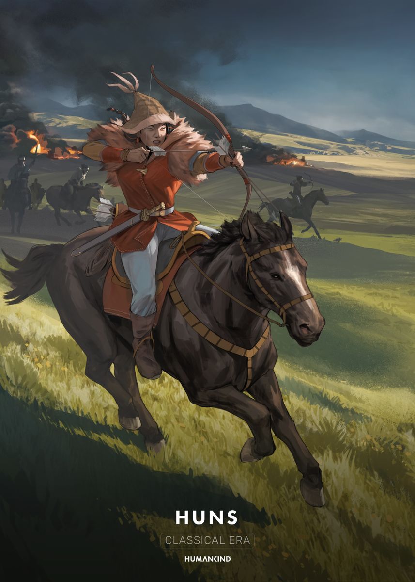 'Huns' Poster, picture, metal print, paint by Humankind | Displate