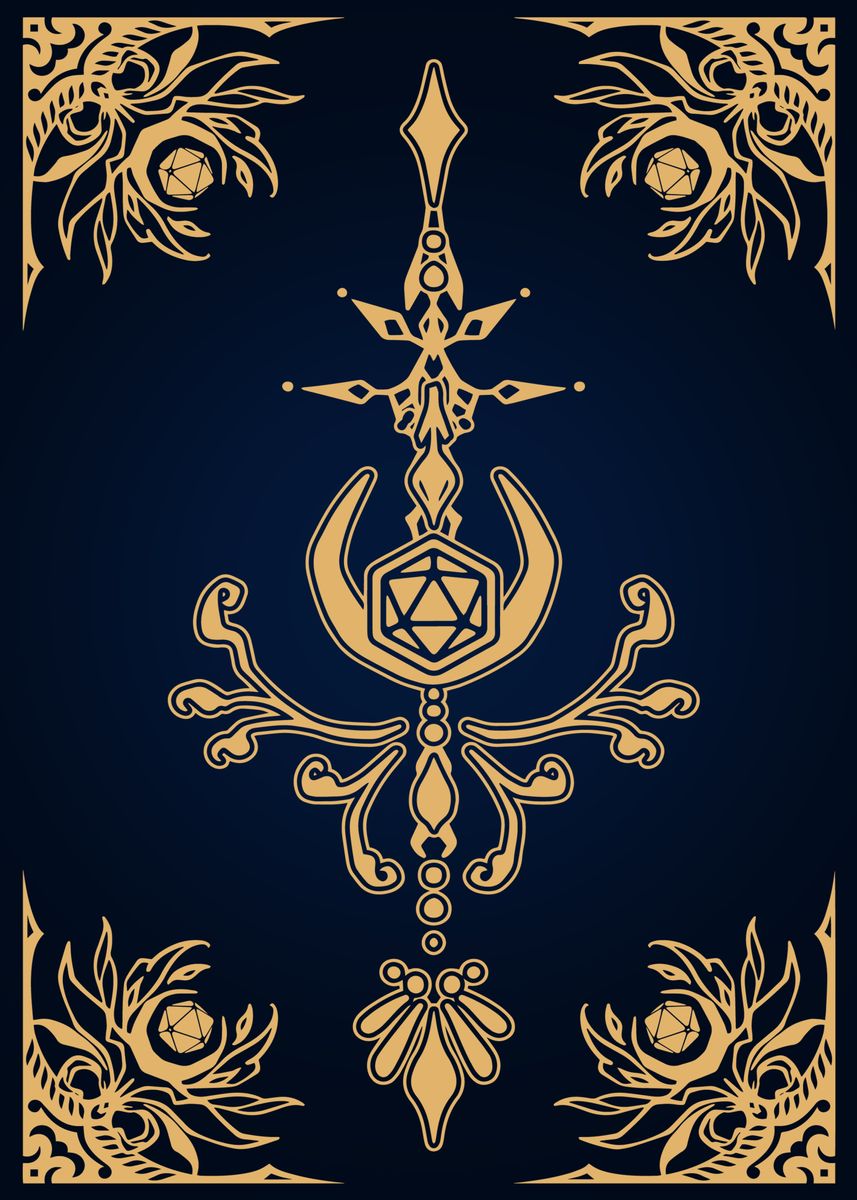 'Moon leaf Spell card' Poster by LouteCrea | Displate