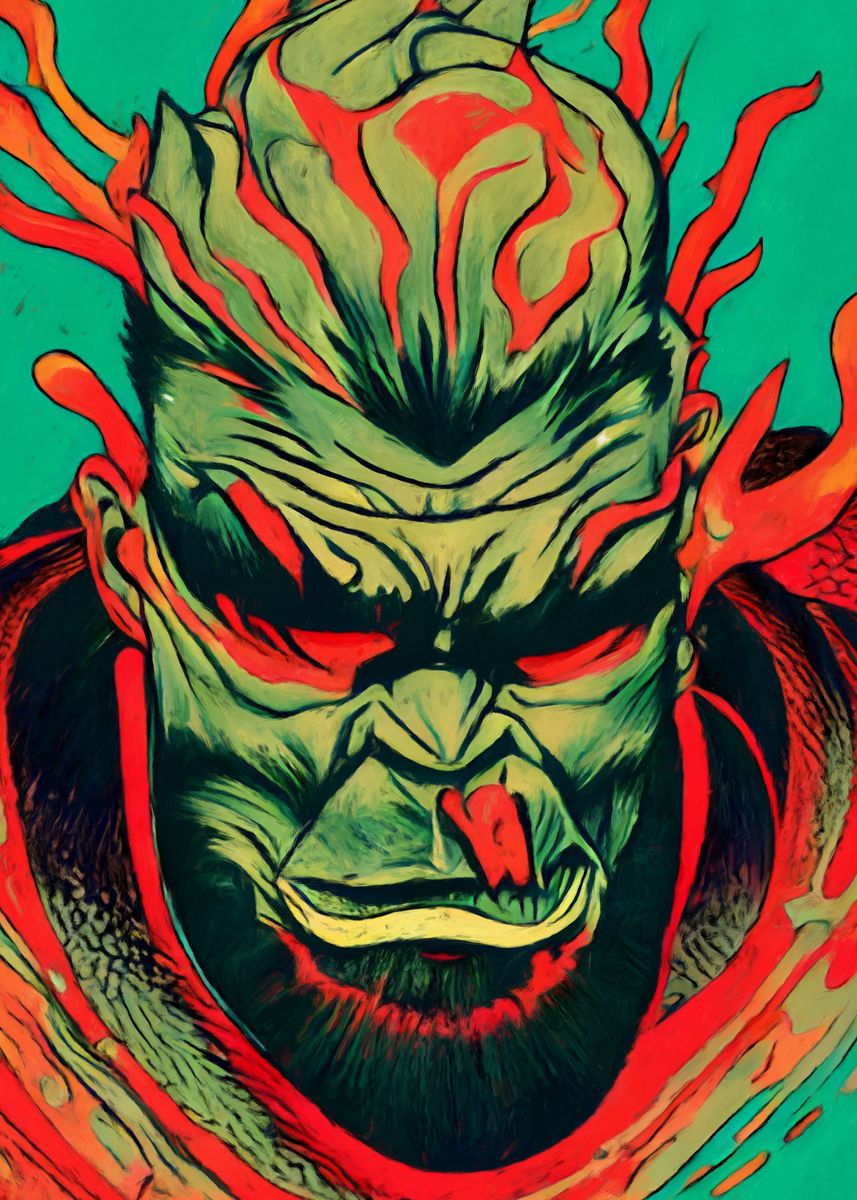 'Green monster' Poster, picture, metal print, paint by Portokalis ...