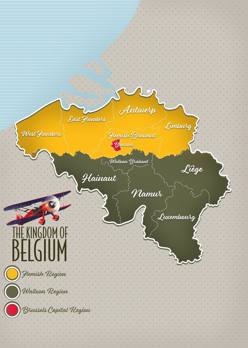 'The Kingdom of Belgium ' Poster, picture, metal print, paint by David ...