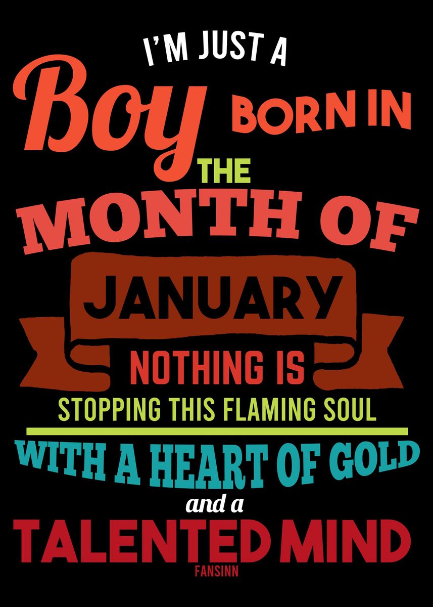'January' Poster, picture, metal print, paint by fansinn | Displate