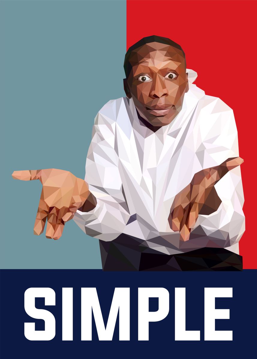 'its imple meme' Poster, picture, metal print, paint by Lowpoly Posters ...