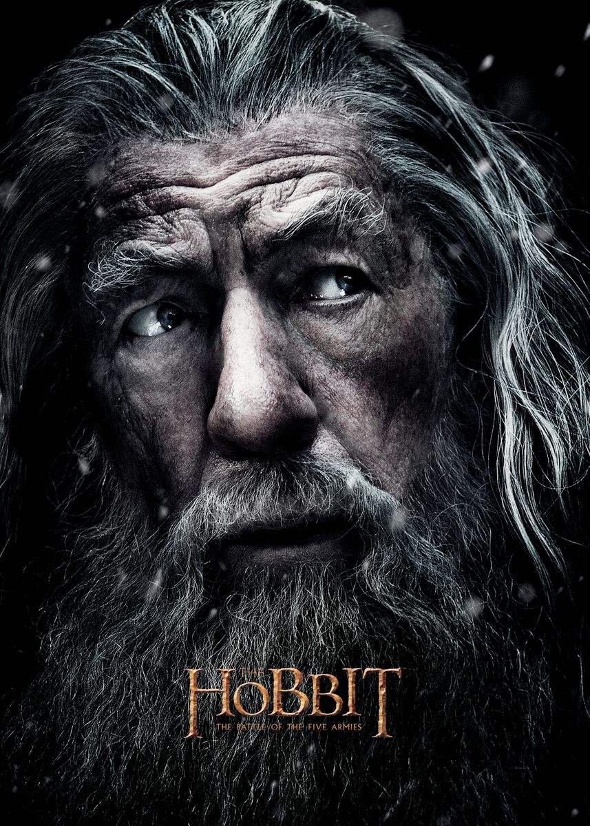 'H3 Gandalf Portrait' Poster, picture, metal print, paint by Middle ...