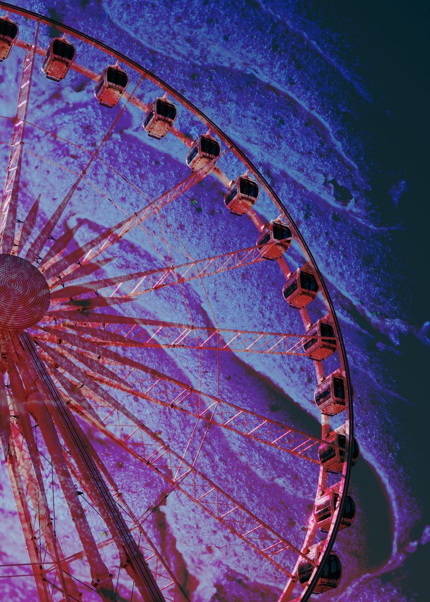 'Big wheel' Poster, picture, metal print, paint by Malwina Lewinska ...