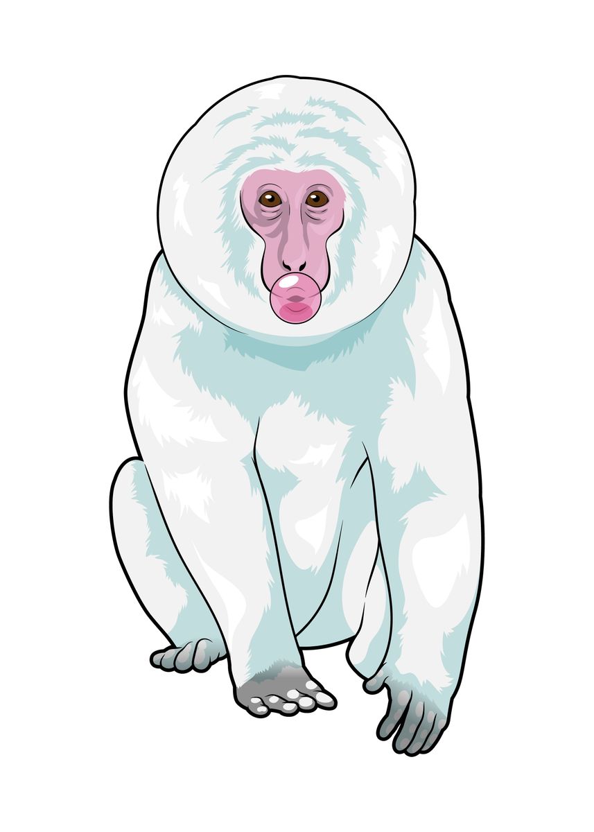 'Monkey Chewing gum' Poster by Markus Schnabel | Displate